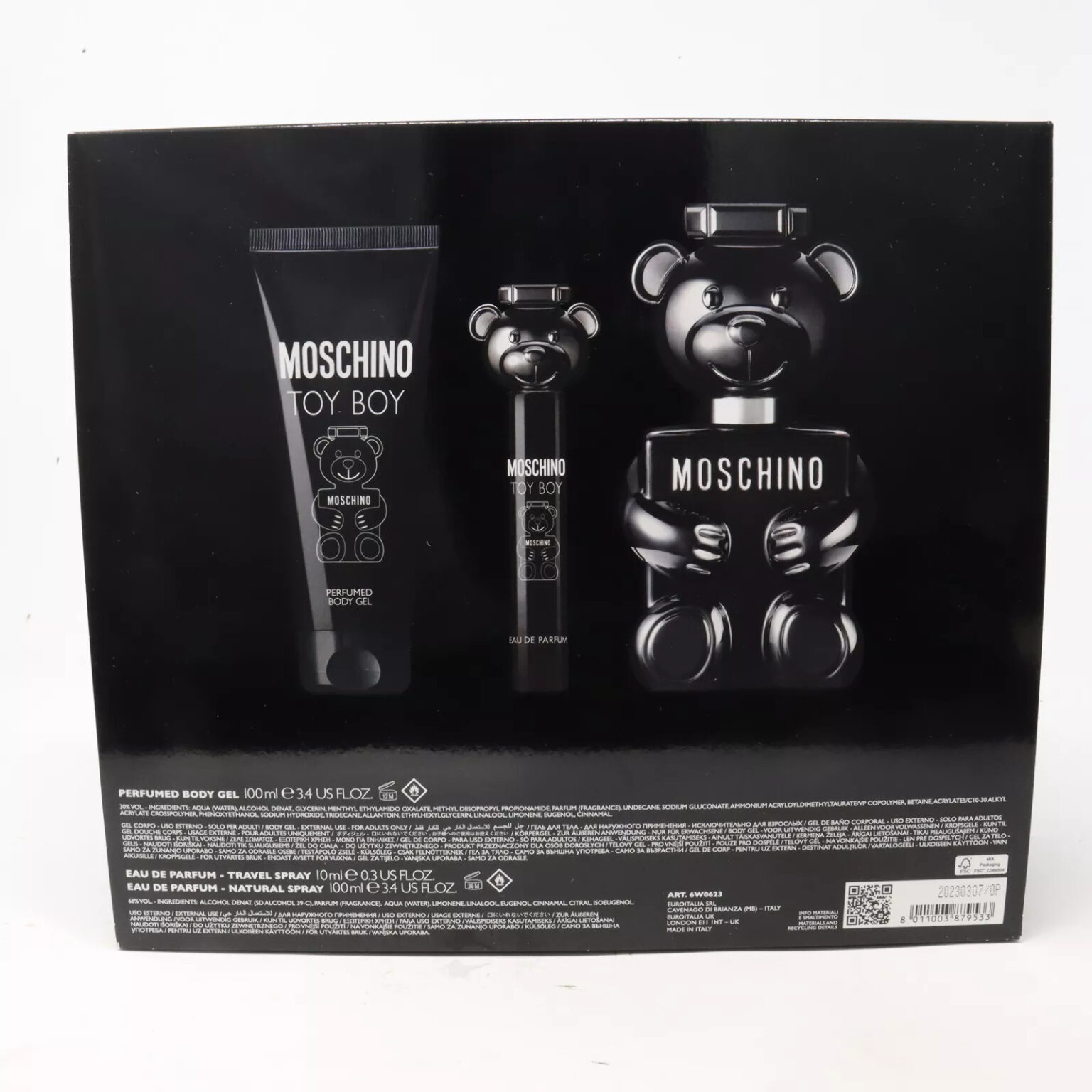 MOSCHINO Toy Boy 3 pcs Men's Perfume Gift Set (3.4oz edp sp,3.4oz ...